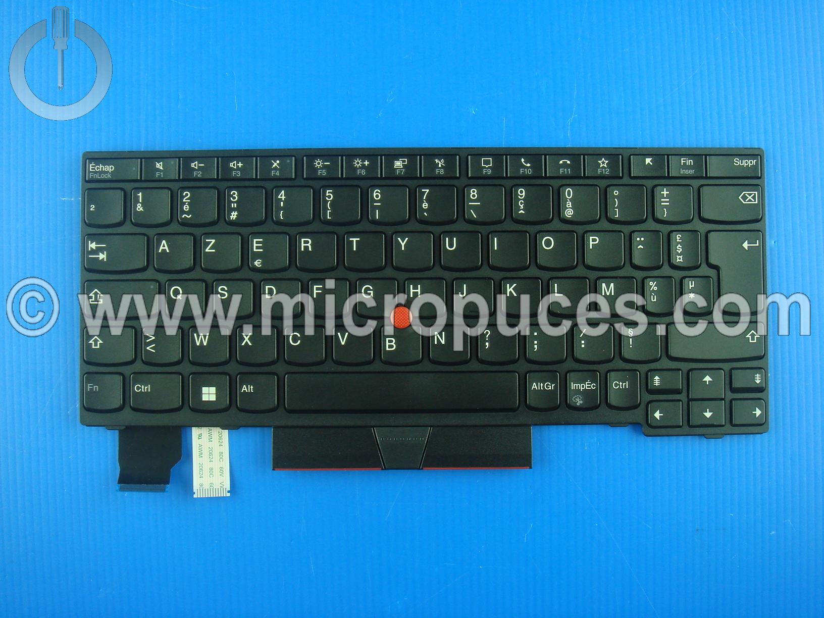 Clavier AZERTY pour Lenovo Thinkpad X13 1ere et 2eme gen